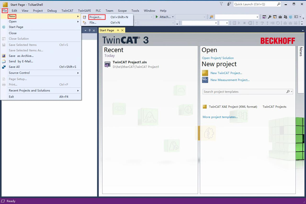 Beilai Technology Build TwinCAT 3 software to communicate with BL200EC,